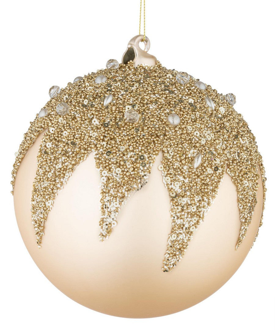 Bizzotto Sfera di Natale Imperial D 150 Mm Champagne Oro – L'Arcolaio